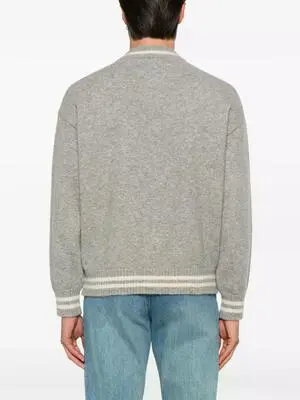 LANEUS Knitted Bomber Jacket