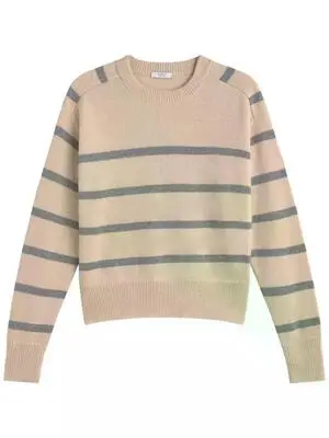 Peserico Striped Long-sleeve Jumper - Neutrals