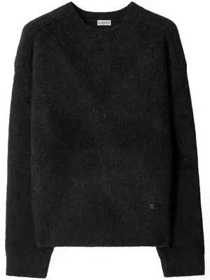 Burberry Burberry Wool-Cashmere Blend Crew Neck Jumper Grey