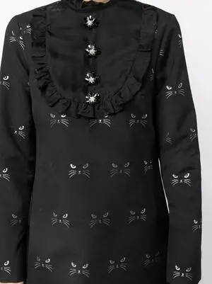 MACGRAW Tempo Patterned Jacquard Mini Dress