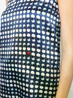 Kiton Polka-dot Silk Sleeveless Top
