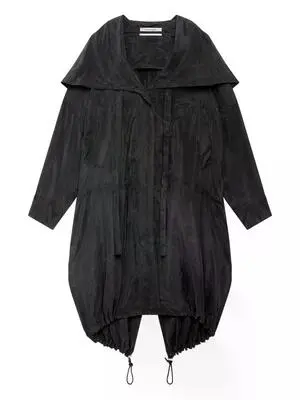 Another Tomorrow Zip-up Parka With Drawstring Hem And Hooded Design