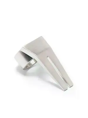 Rick Owens Tone Open Trunk Ring - Silver