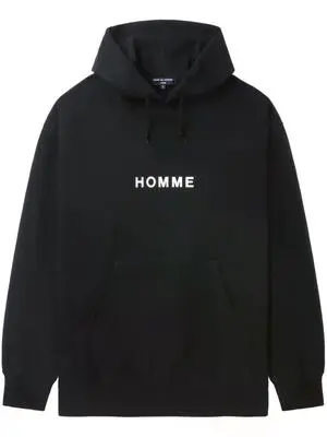 Comme Des Garçons Logo-print Hoodie - Black