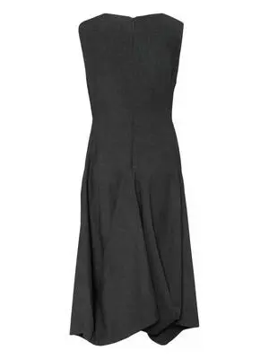 Goen.j Asymmetrical Draped Midi Dress