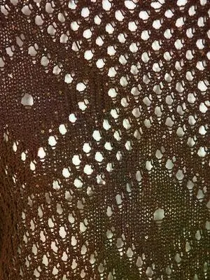 TWINSET Open-knit Short-sleeve Top With Diamond Pattern