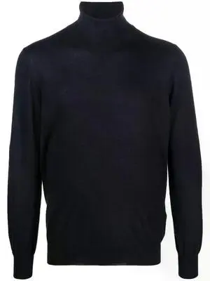 FILERIA Fine-knit Rollneck Jumper - Blue
