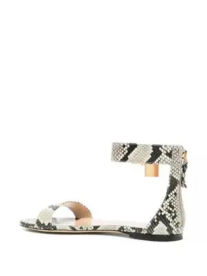 TOM FORD Snakeskin-effect Ankle Strap Sandals