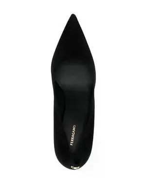 FERRAGAMO 55mm Suede Pointed Toe Pumps