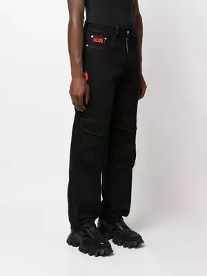 Gcds Logo-print Straight-leg Jeans