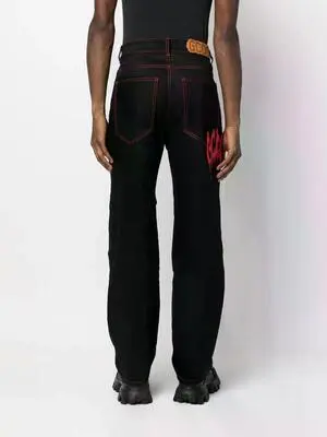 Gcds Logo-print Straight-leg Jeans