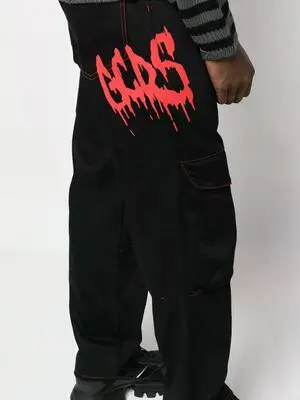 Gcds Logo-print Straight-leg Jeans