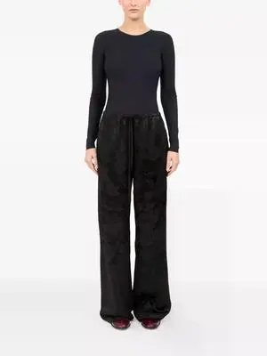 MAISON MARGIELA Floral Jacquard Straight Leg Trousers
