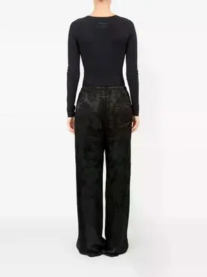 MAISON MARGIELA Floral Jacquard Straight Leg Trousers
