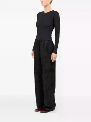 MAISON MARGIELA Floral Jacquard Straight Leg Trousers