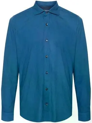 TINTORIA MATTEI 954 Cutaway-collar Cotton Shirt - Blue