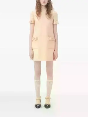 Valentino Garavani Crepe Couture Mini Dress With Bow Detailing