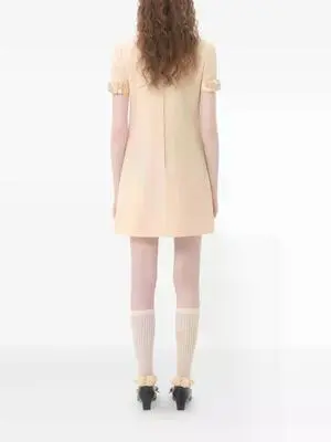 Valentino Garavani Crepe Couture Mini Dress With Bow Detailing