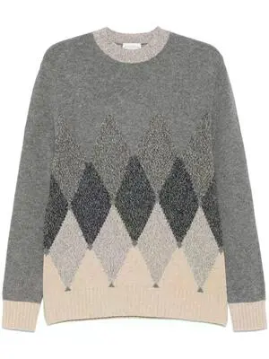 BALLANTYNE Argyle Intarsia Wool Sweater