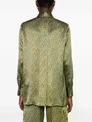 Kiton Abstract-print Silk Shirt