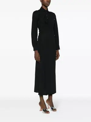 Rabanne Jersey Ruched Midi Wrap Dress