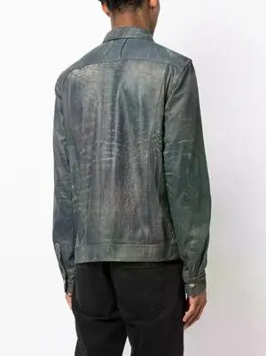 PRIVATE STOCK LABS The François Distressed-effect Leather Jacket