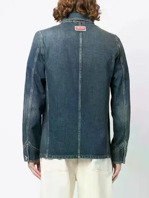 Kenzo Indigo Denim Logo Patch Jacket