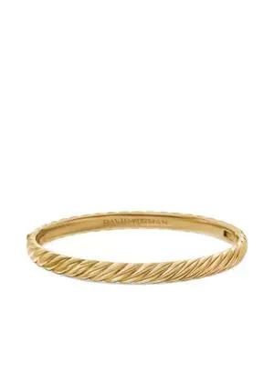 David Yurman 18kt Yellow Sculpted Cable Bangle Bracelet
