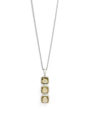 Tom Wood Sterling Rhodium-plated Quartz Pendant Necklace - Silver