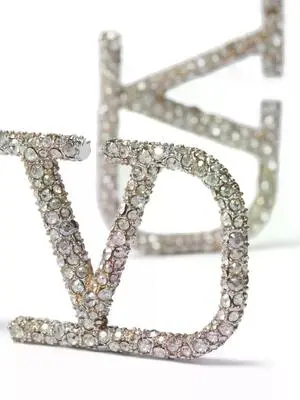 Valentino Garavani Vlogo Signature Crystal Earrings - Silver