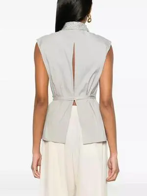 Fabiana Filippi Sleeveless Embellished Blouse