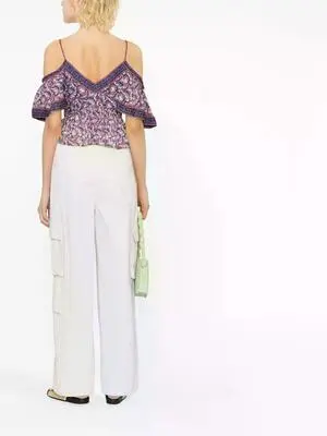 MARANT ETOILE Garuva Floral-print Cold-shoulder Blouse
