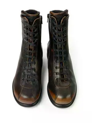 Camper Ariel Lace-up Leather Boots - Brown