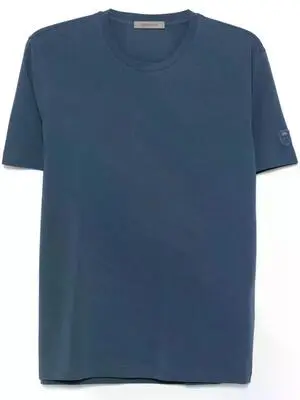 Corneliani Embroidered-logo T-shirt - Blue
