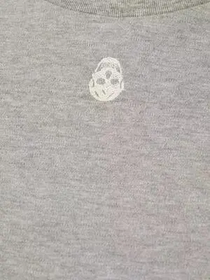 Alexander McQueen Crewneck T-shirt With Skull Print - Grey
