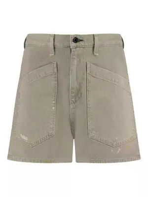ASKK NY Cotton Denim Shorts With Patch Pockets