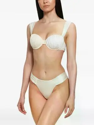 NOIRE SWIMWEAR Ruched Balconette Bikini - Neutrals