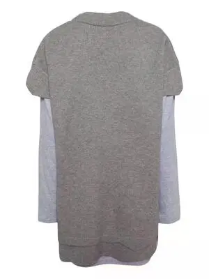 TOUT A COUP V-neck Jumper Set - Grey
