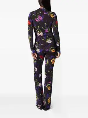 MARGHERITA MACCAPANI Genie Top" Long Sleeve Mock Neck With Floral Print