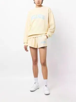 Sporty & Rich Graphic Print Cotton Shorts