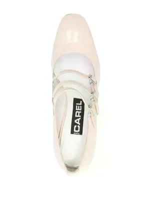 CAREL Keel Patent Leather Mary Jane Pumps - Neutrals