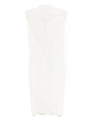 Issey Miyake Draped Mock Neck Knee-length Dress