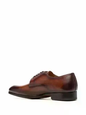 Magnanni Leather Derby Shoes - Brown