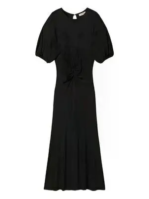 TWINSET Puff Sleeve Midi Dress - Black