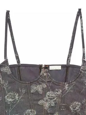 FLEUR DU MAL Jacquard Bustier - Blue