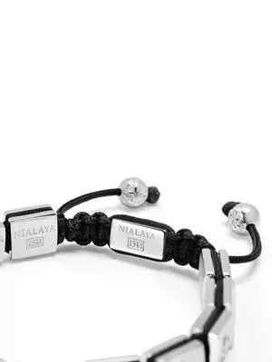 NIALAYA JEWELRY Engraved Beaded Bracelet