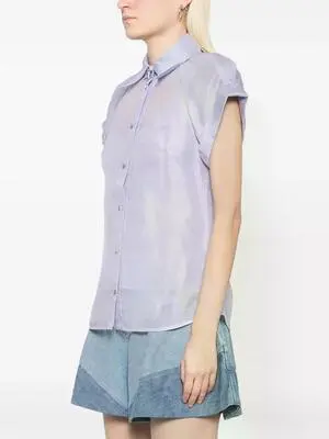 Zimmermann Crush Fitted Blouse Crystal Embellishment