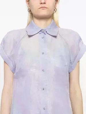 Zimmermann Crush Fitted Blouse Crystal Embellishment