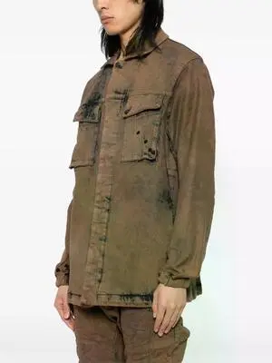 Boris Bidjan Saberi Distressed Denim Jacket