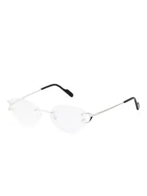 Cartier C Décor Cat-eye Glasses - Silver